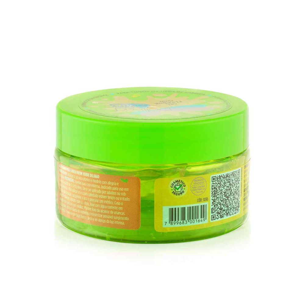 Gel Fixador Neon Verde Delikad Beauty Slime 200g Visual Moderno e ...
